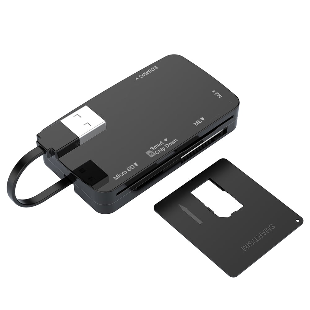 husxh 6 in 1 Smart Card Micro SD MS M2 SD/MMC Multi Memory Card Reader ...