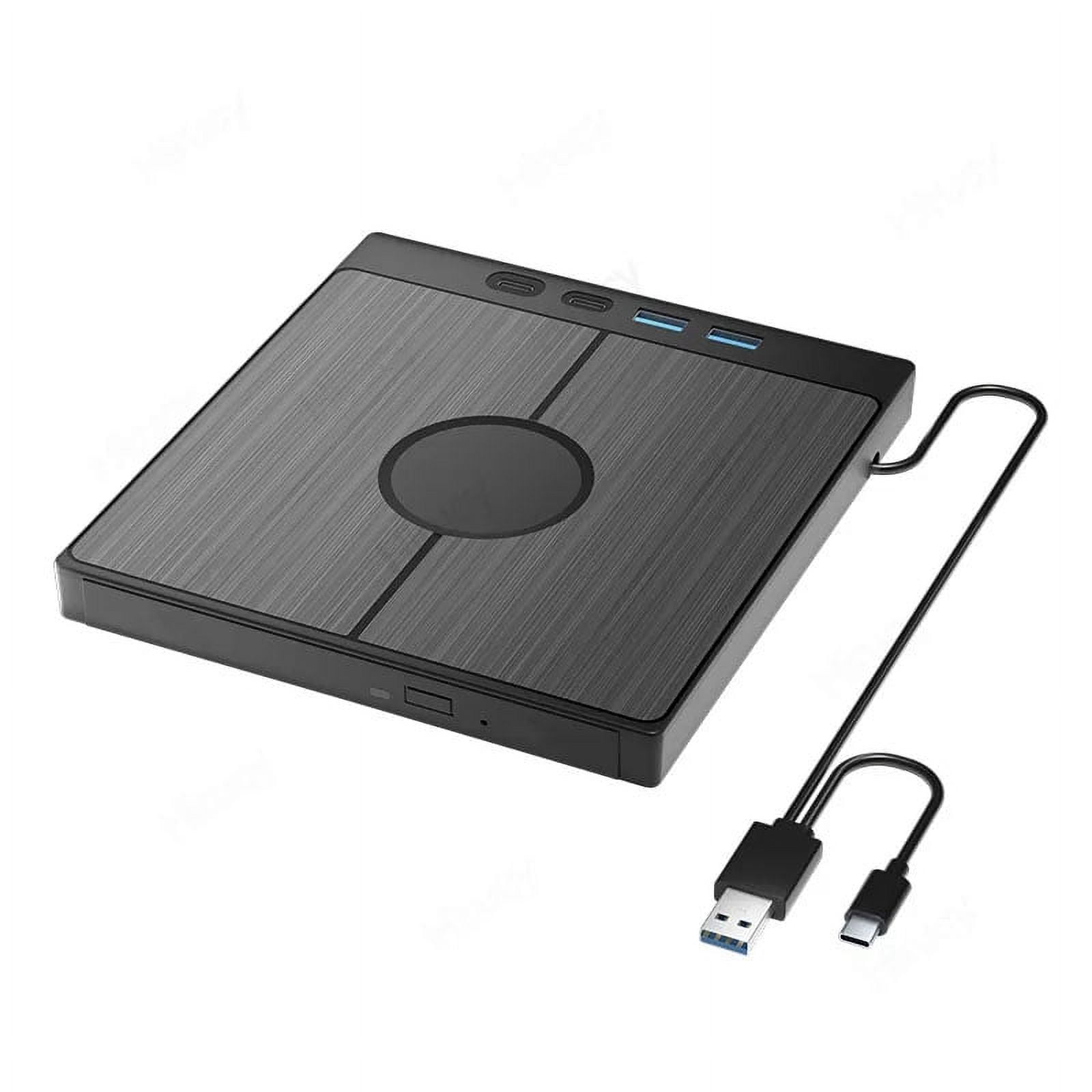 husxh 7 in 1 External CD/DVD Drive CD Burner 1 TF/SD Card Slots USB 3.0 ...