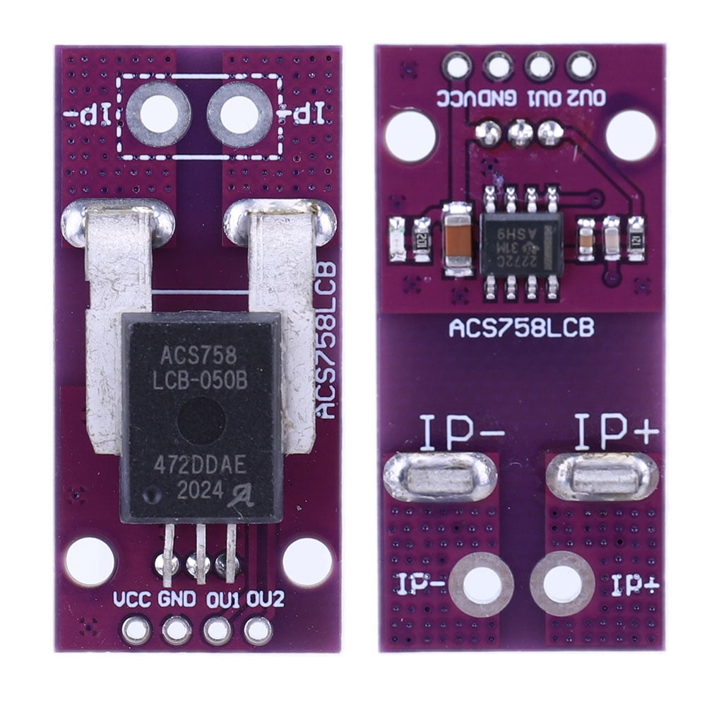husxh ACS758LCB-100B-PFF-T Linear Hall Current Sensor Module 3.3-5V 50A ...