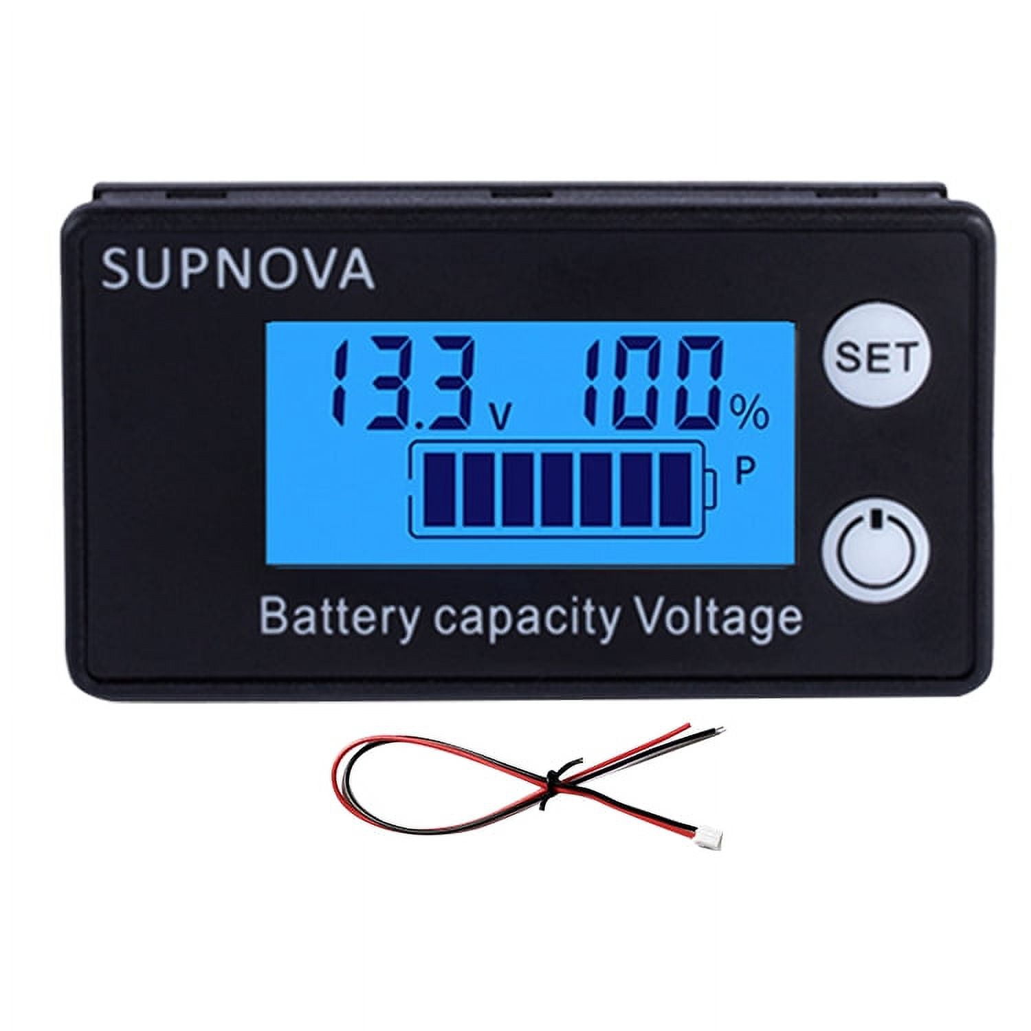 husxh Battery Capacity Indicator DC 8-100V LCD Digital Electricity ...