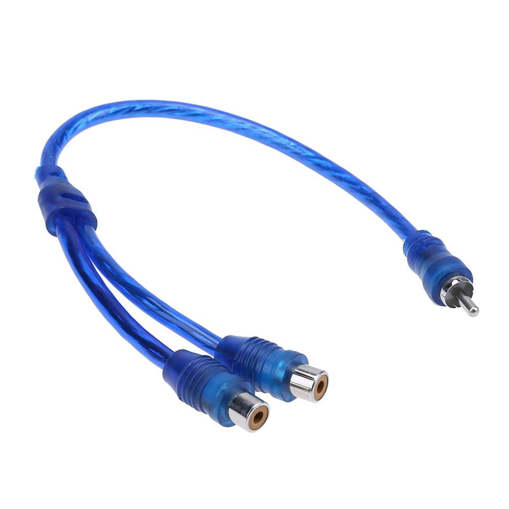 husxh Car Cable 2 RCA Female To 1 RCA Male Car RCA Splitter Cable for ...