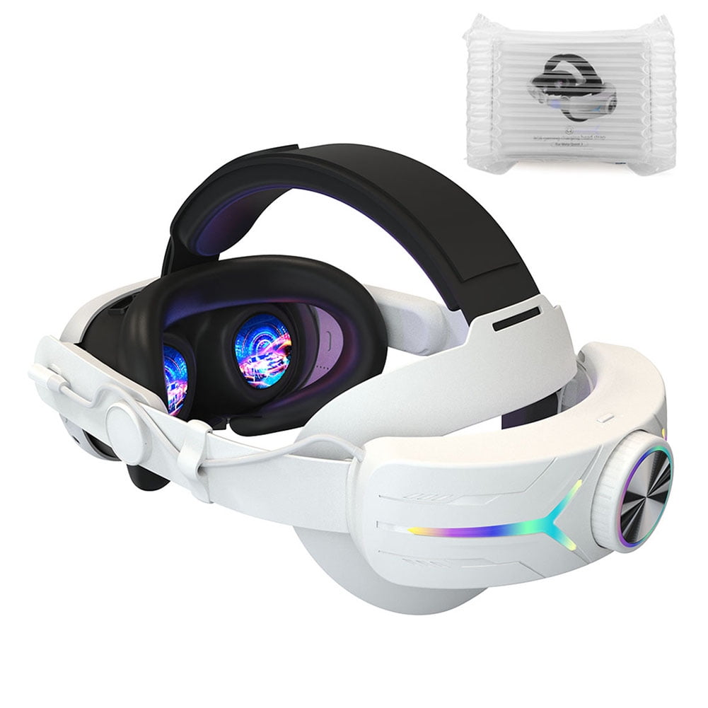 husxh Comfortable Adjustable VR Replacement Elite Strap Reduce Pressure RGB VR Glasses Headband ...