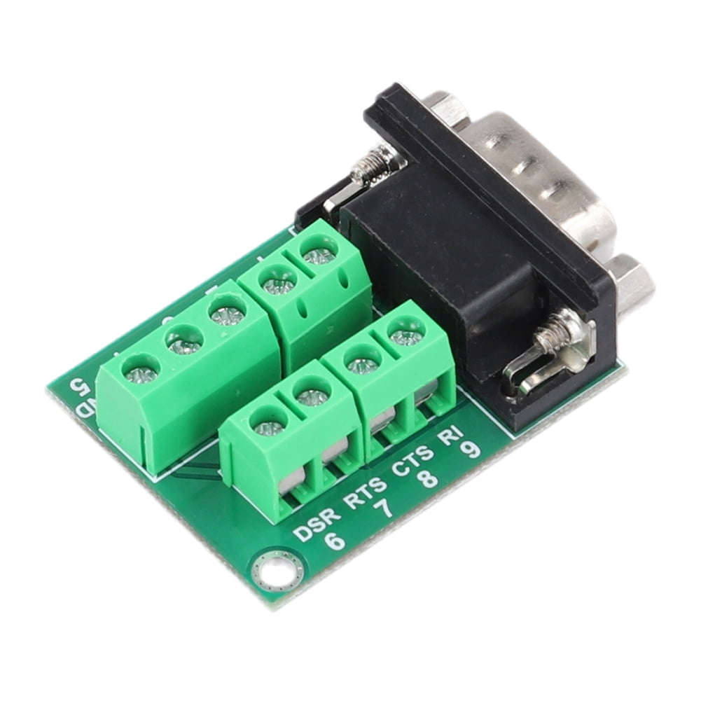husxh D-SUB 9 Pin Solderless Connectors Black+Green DB9 RS232 Female Male Adapter Connector ...