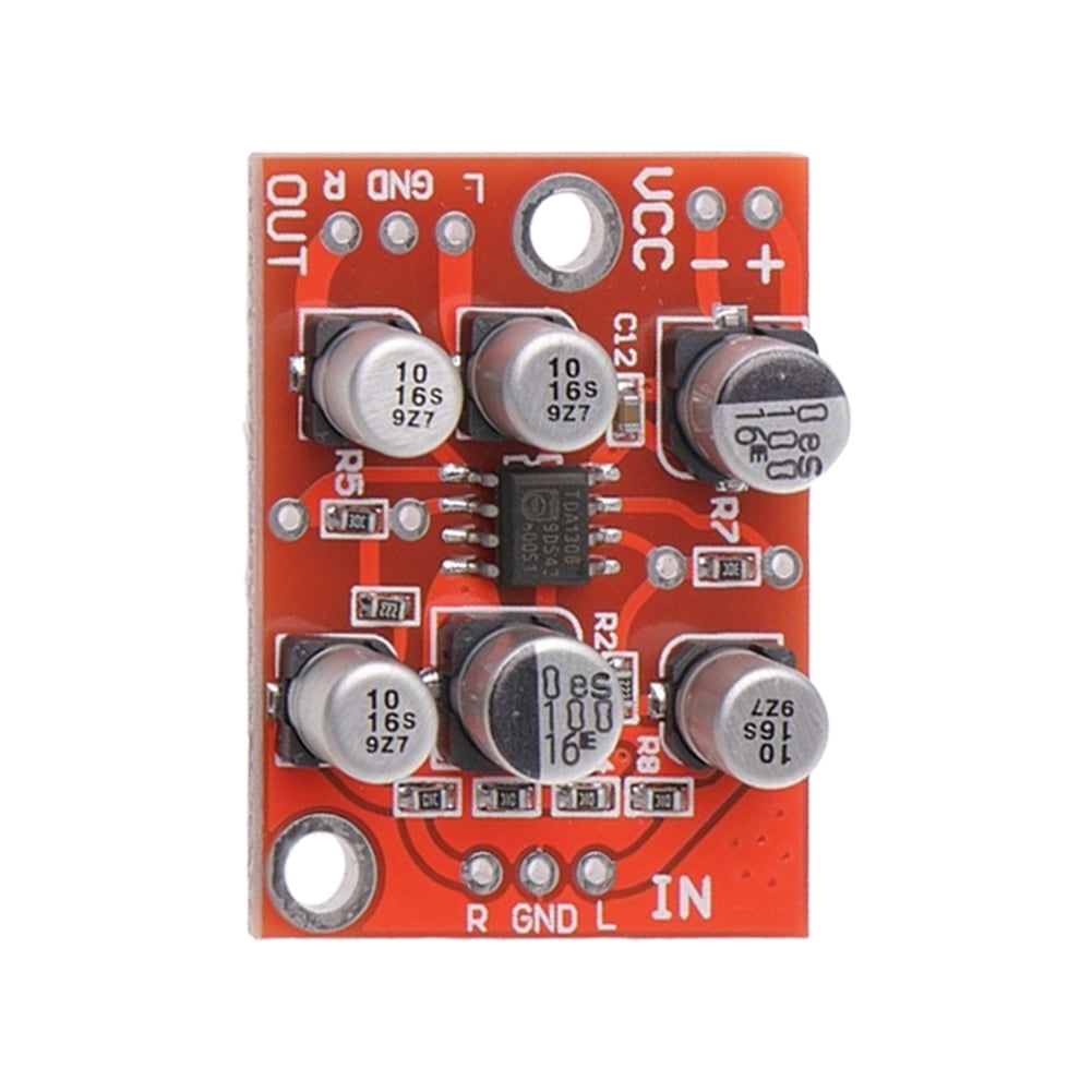 husxh DC 5V-15V AD828 Stereo Preamp Power Amplifier Board Microphone ...