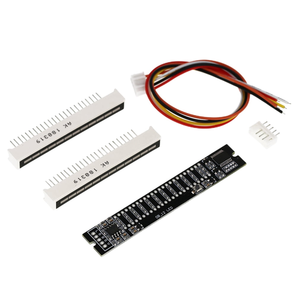 husxh Dual Channel 12 Bit LED Music Spectrum Level Indicator Light ...