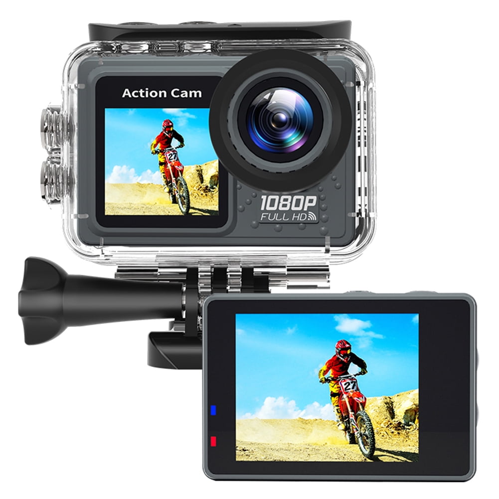 husxh Dual Screen Camera 30m Waterproof Exercise Video Recorder 120 ...