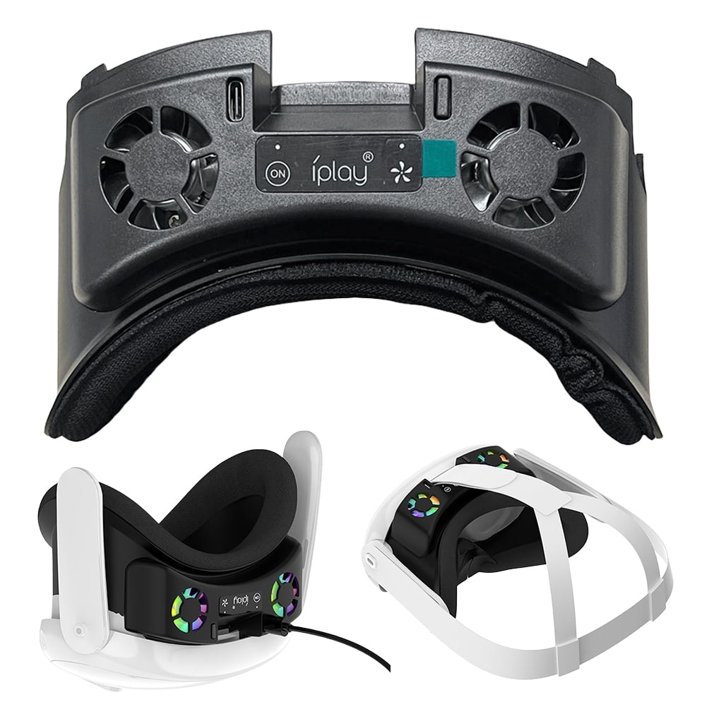 husxh Face Cover with Cooling Fan Cool Mask with RGB Light for Meta ...