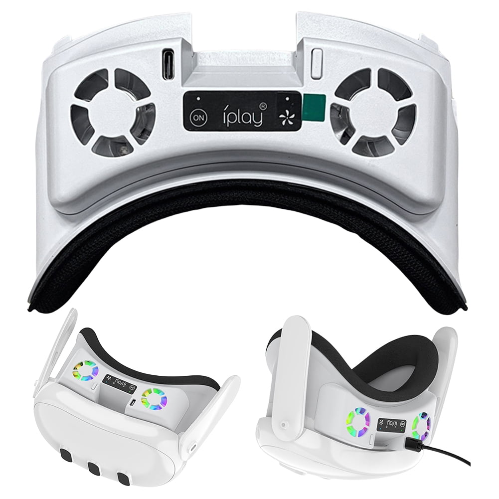 husxh Face Cover with Cooling Fan Cool Mask with RGB Light for Meta ...