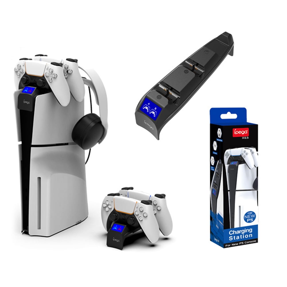 husxh For PS5 Slim Dual Controller Charging Dock Charging Docking ...