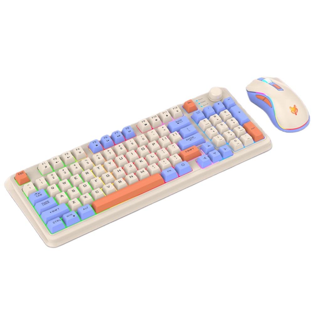 husxh K82 Mechanical Keyboard USB Port with Mouse Luminous Keyboard RGB ...