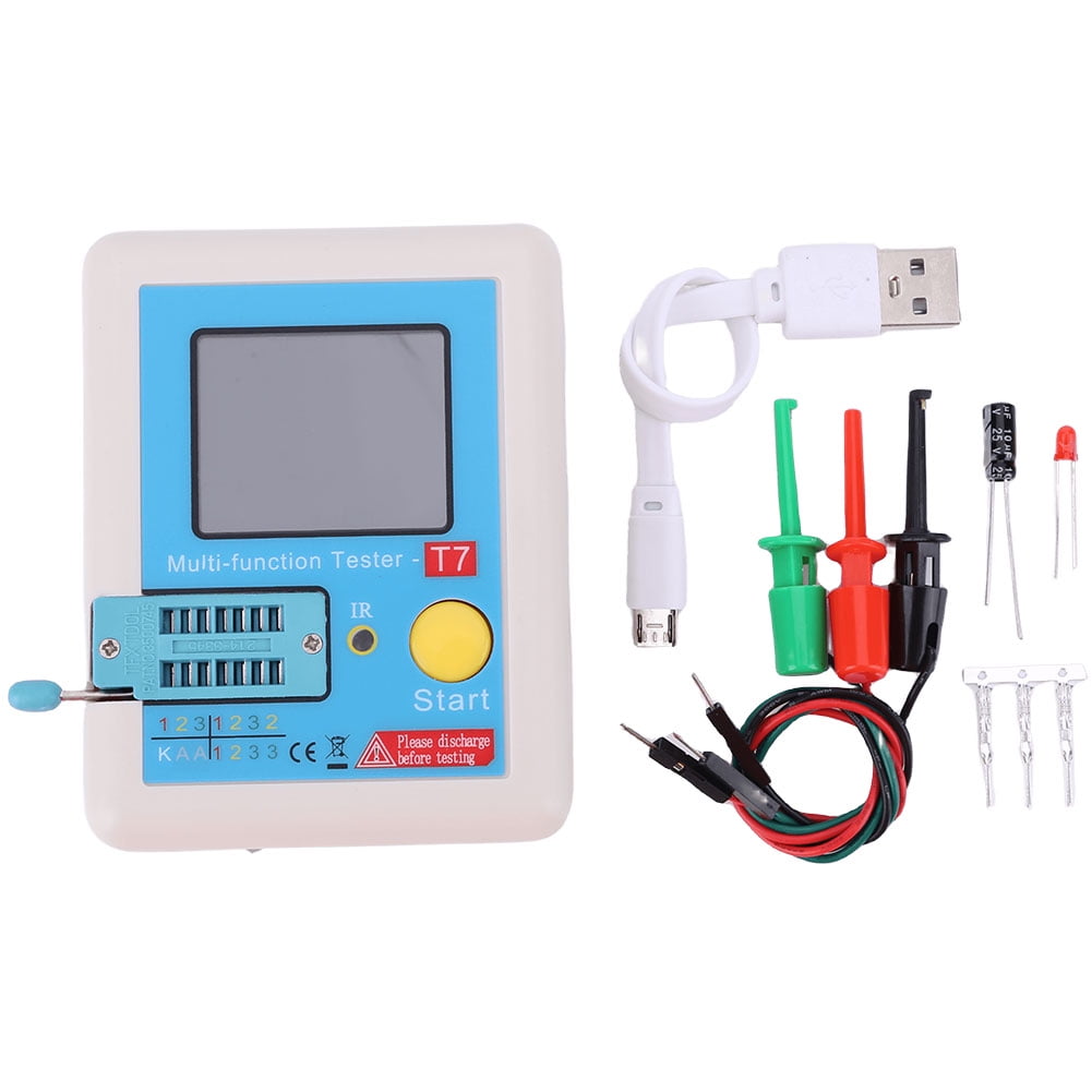 Husxh Lcr T7 Diode Triode Capacitor Resistor Test Meter Multifunction Full Color Graphic Display