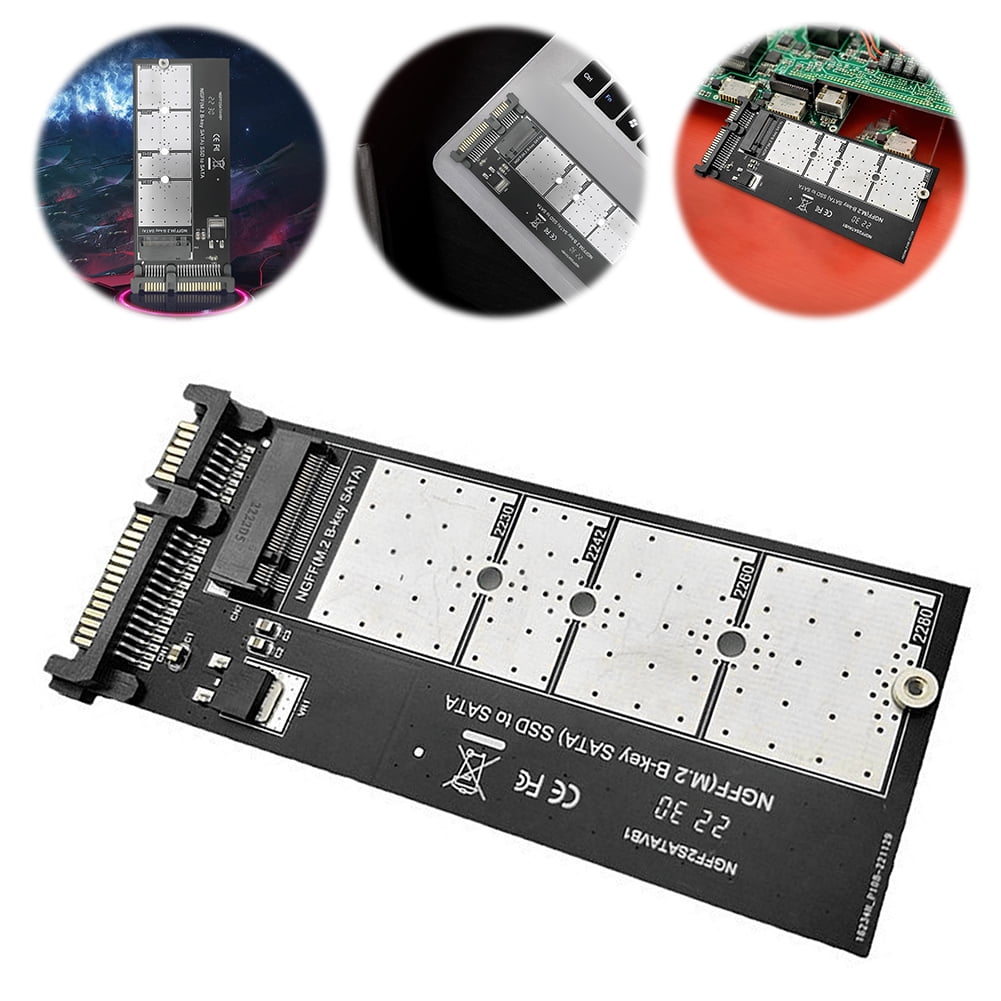 husxh M.2 NGFF SSD To SATA 3 3.0 Adapter Card Converter B Key NGFF M.2 To 2.5 Inch SATA III ...