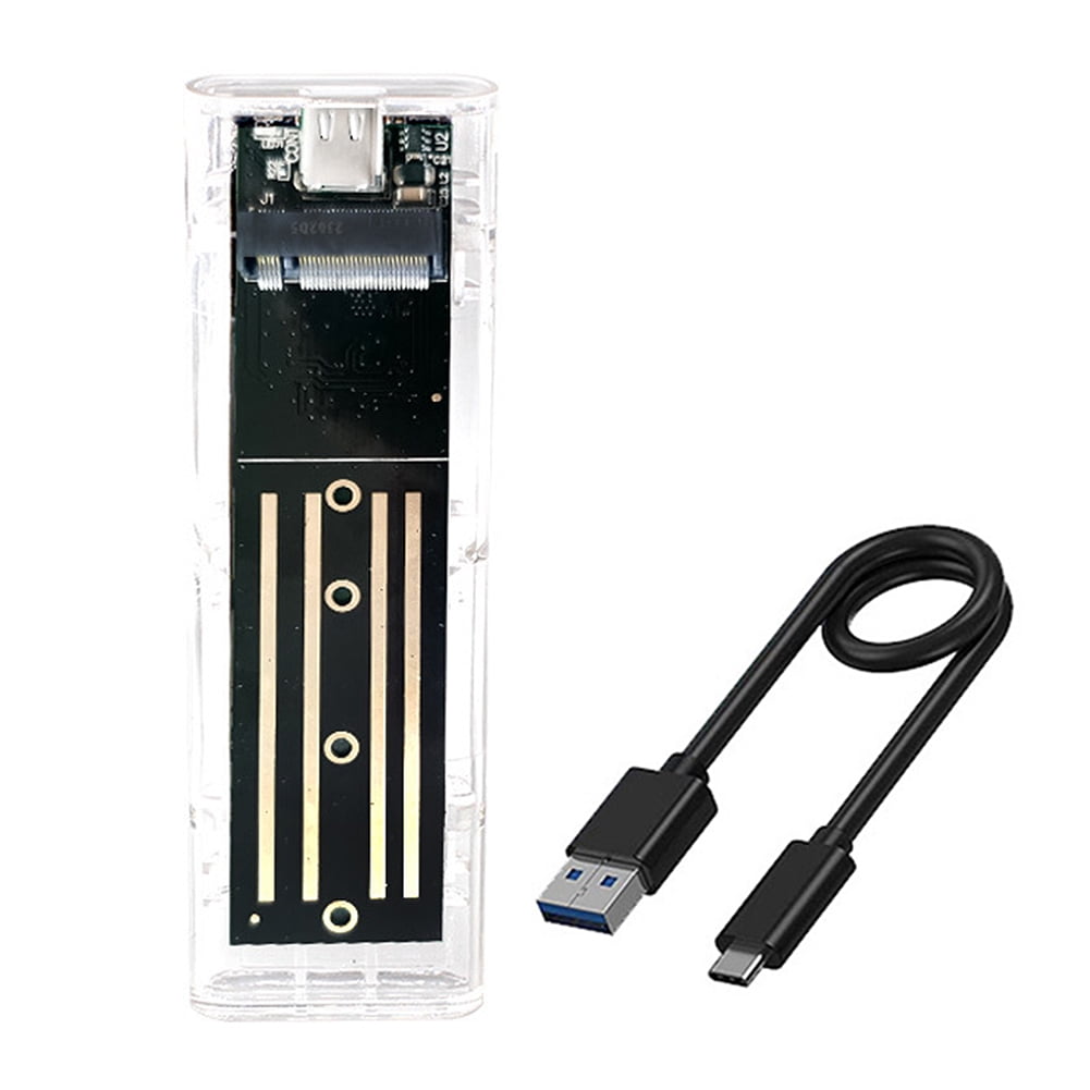 husxh M.2 NVMe/NGFF Solid State Drive Case Dual Protocol External Hard ...