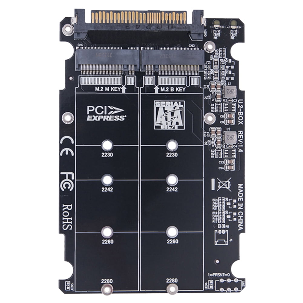 husxh M.2 SSD To U.2 Adapter Card M.2 NVMe SATA-Bus NGFF SSD To PCI-e U ...
