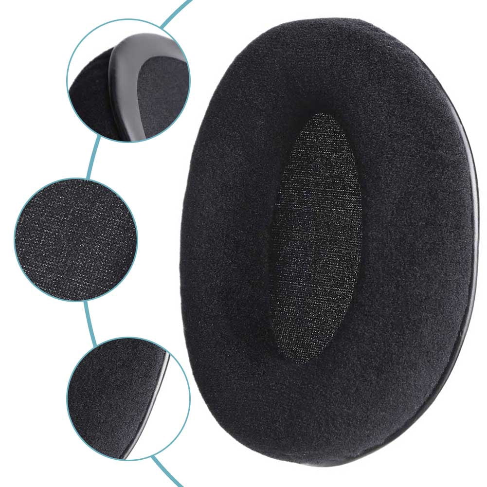 husxh PU Leather Ear Cushion Cover Soft Velvet Headphones Ear Pads ...