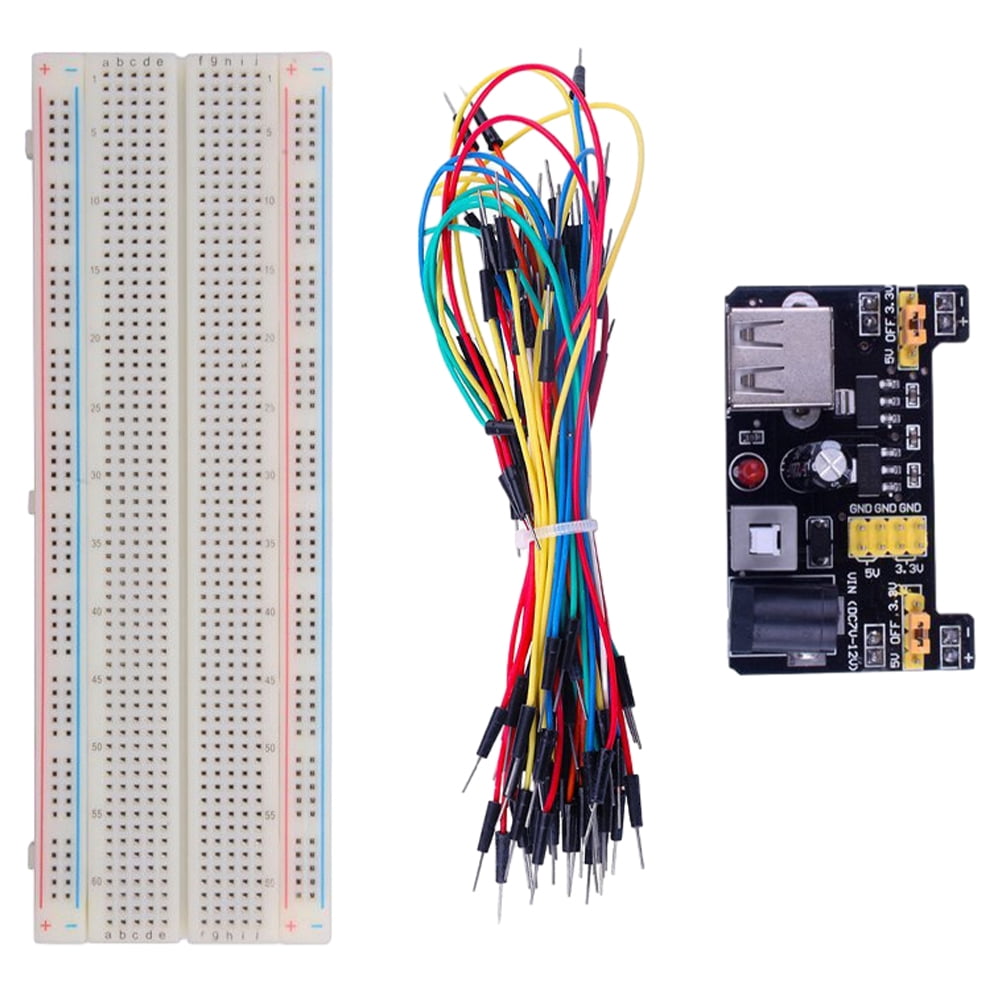 husxh Prototype Bread Board 65 Jump Wires Solderless Bread Board 3.3/5V ...