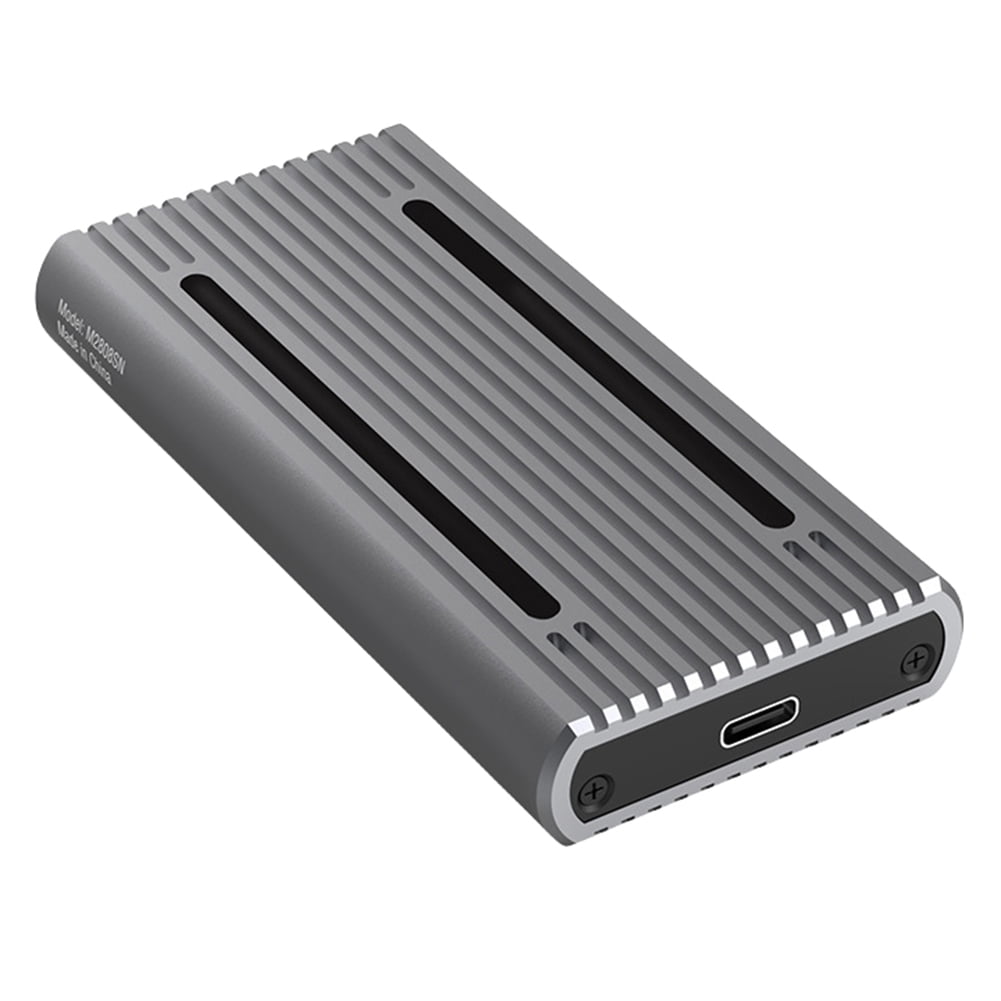 husxh RGB Mobile Hard Drive Enclosure Box Aluminum Alloy NVME/NGFF ...