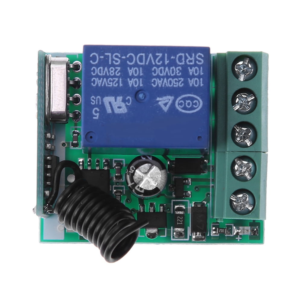 husxh Relay Receiver 1CH Controller 433MHZ Universal Remote Control DC12V for LED Electronic ...