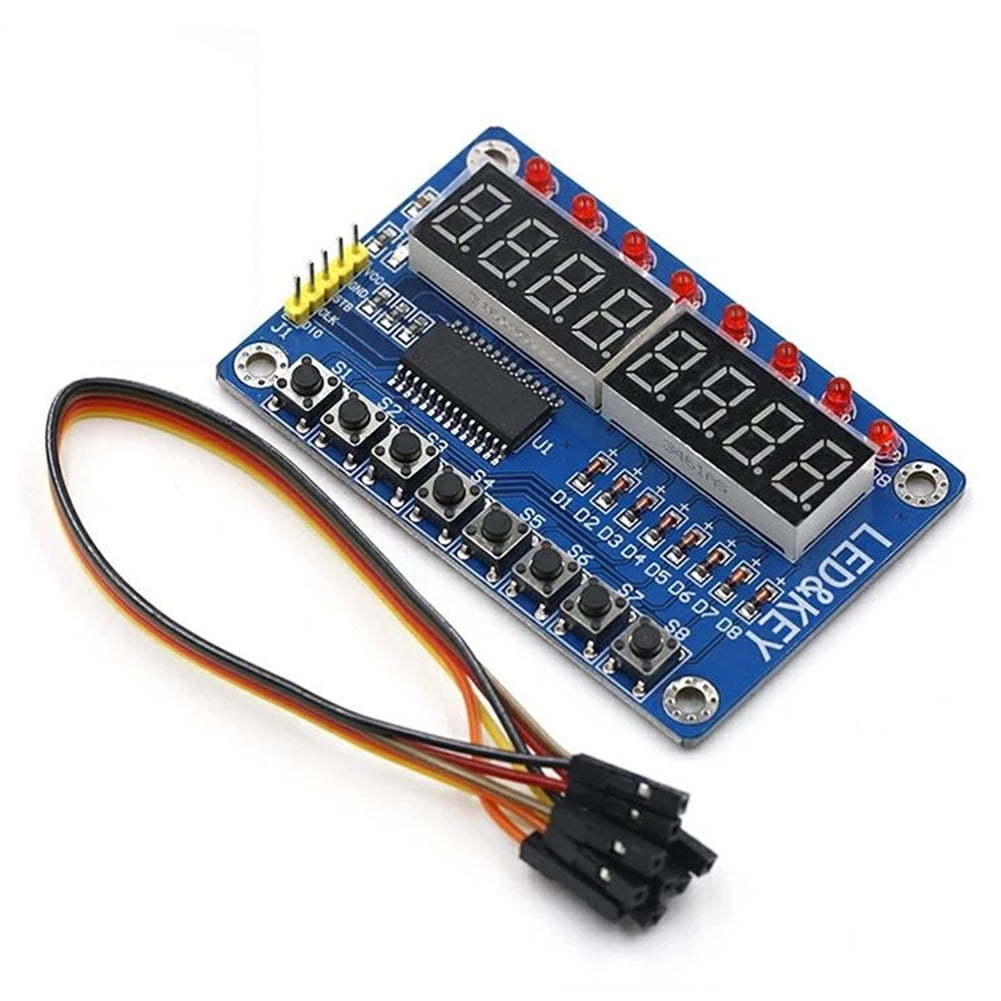 husxh TM1637 TM1638 MAX7219 4/8 Digit Tube Digital LED Display Module for Arduino Clock RED ...