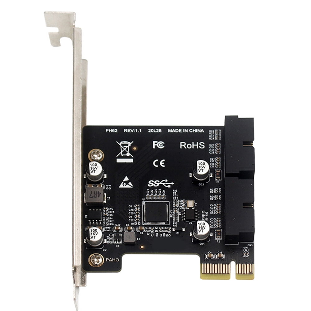 husxh USB 3.0 PCI-E USB 3 To PCIE Adapter Card 19Pin 20Pin Header USB3 ...
