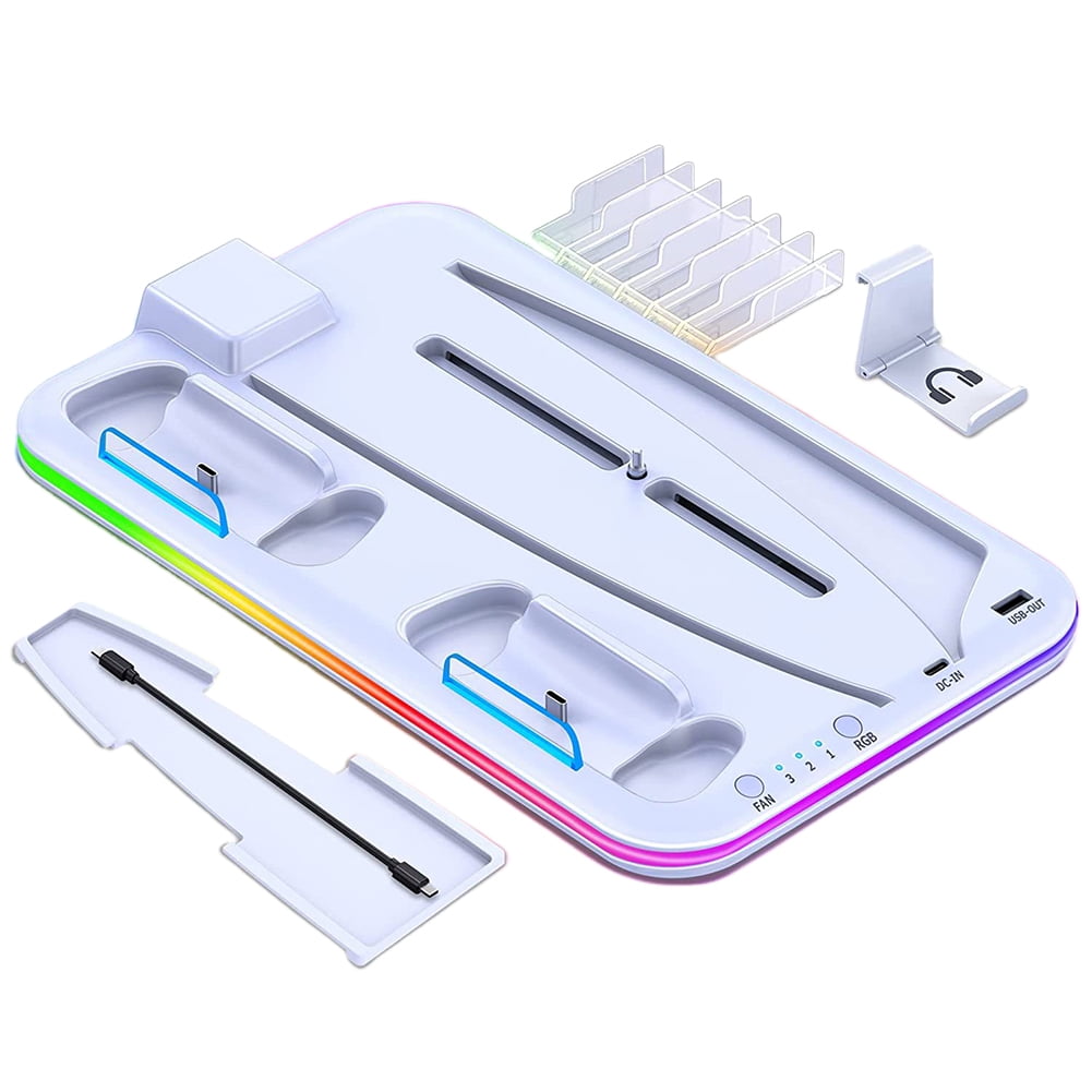 husxh Vertical Cooling Stand Game Helmet Rack Console Cooler Fan Holder ...