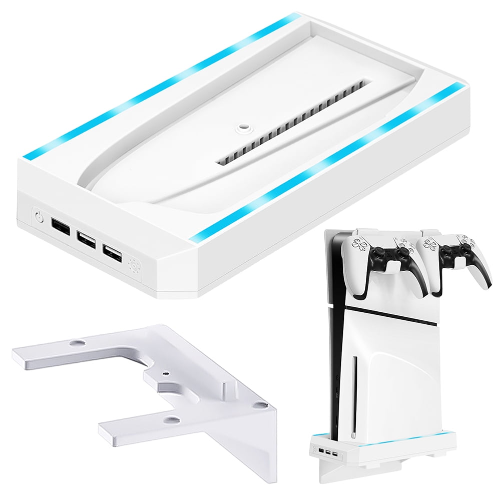 husxh Wall Mount Storage Rack with 2 Detachable Controller Holder Wall ...