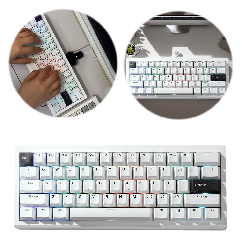 husxh Wireless Customized Mechanical Keyboard RGB Backlit Lighted ...