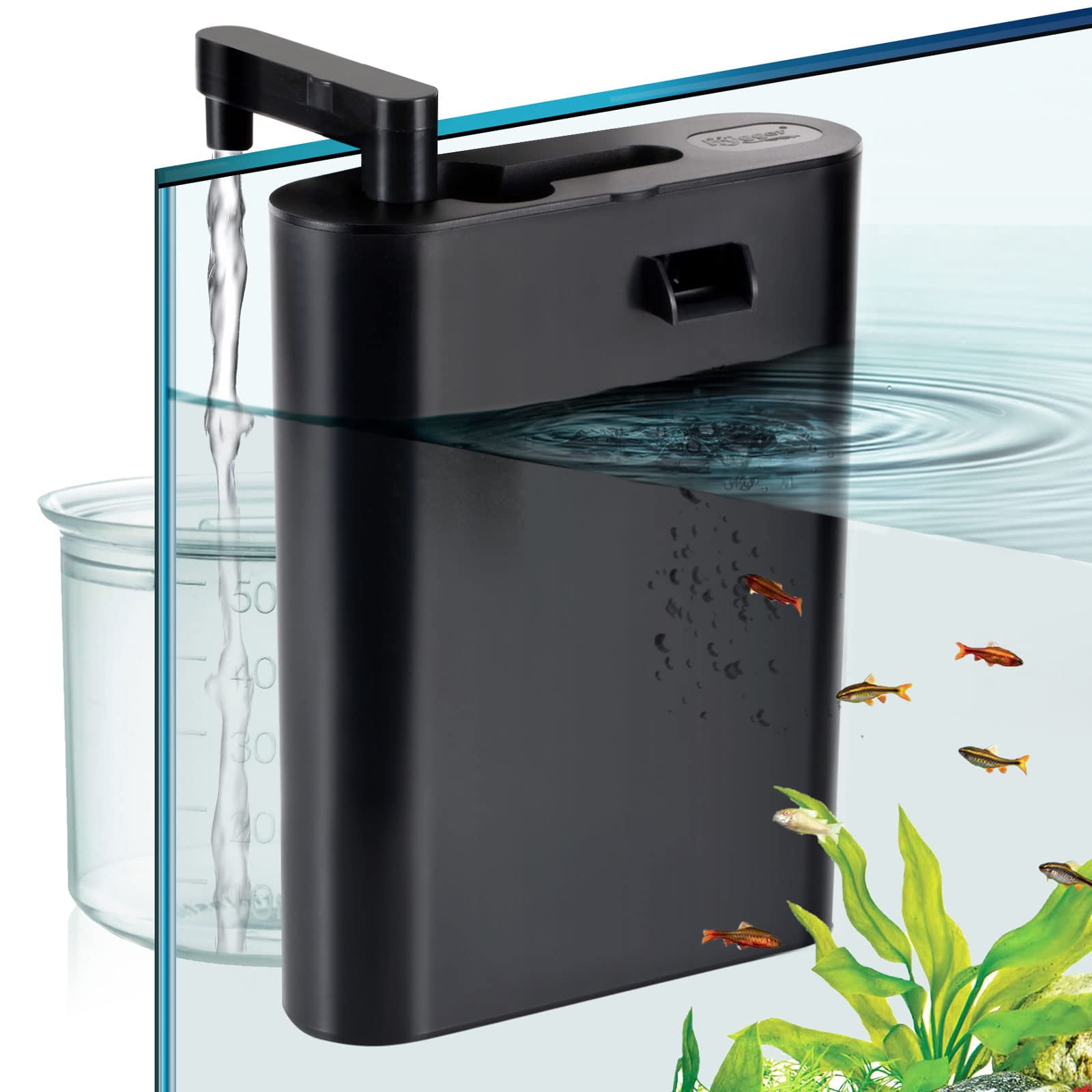 hygger 3 in 1 Aquarium Filter, 60GPH Fish Tank Power Filter for Water ...