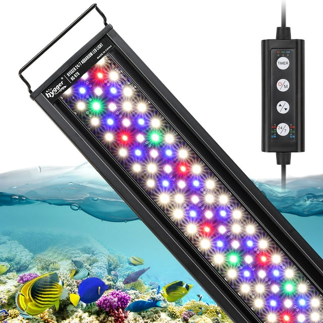 hygger 36W Advanced LED Aquarium Light, Full Spectrum Fish Tank Light, 24/7 Lighting Cycle Timer ...