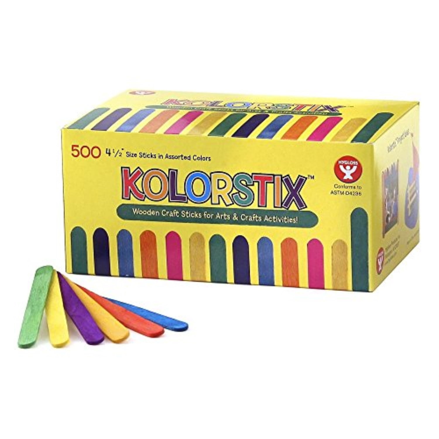 hygloss products colored craft sticks - vibrant wood popsicle sticks ...