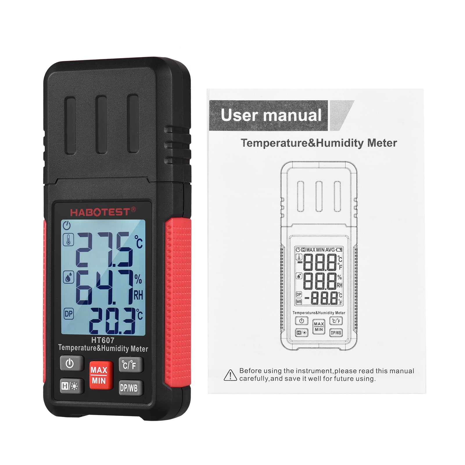 hygrothermograph,Point Temperature With Dew Point Temperature Handheld ...