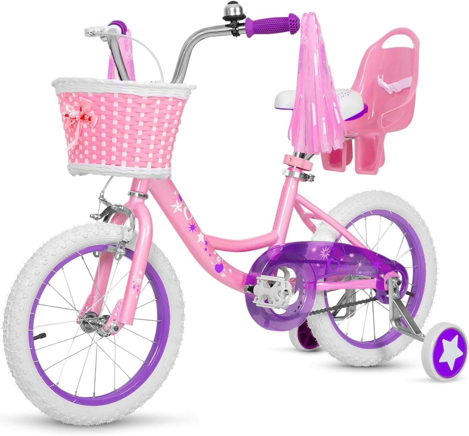 hykolity 14 inch Girls Bike for 3-5 Years Old, Children Bicycle in Pink ...