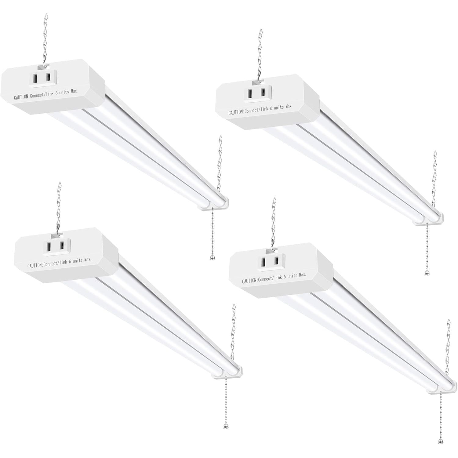 hykolity 4 Pack 4FT LED Shop Light, Linkable Utility Shop Lights, 42W ...