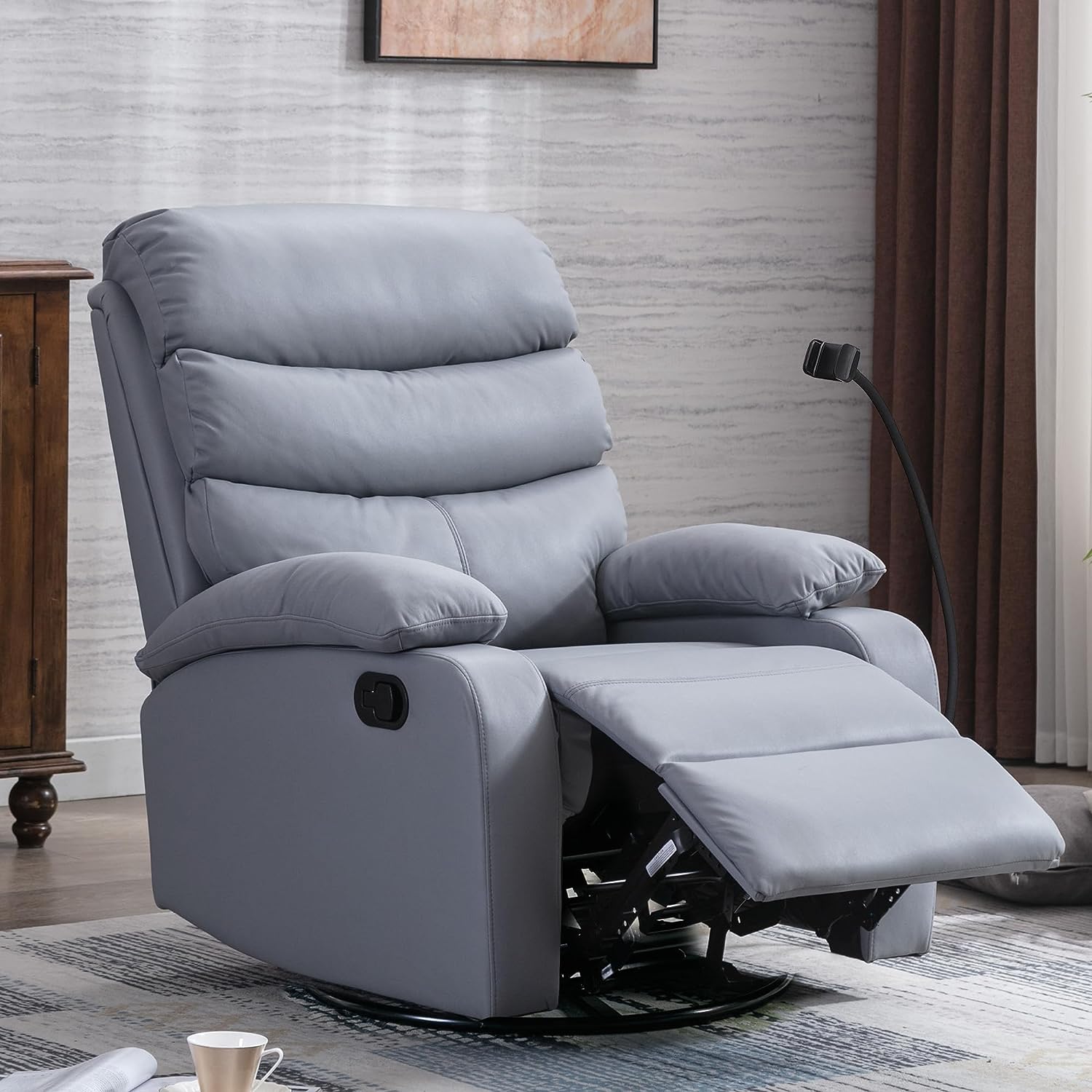 Alwalue Small Rocking Recliners Chair with Adjustable Footrest for ...