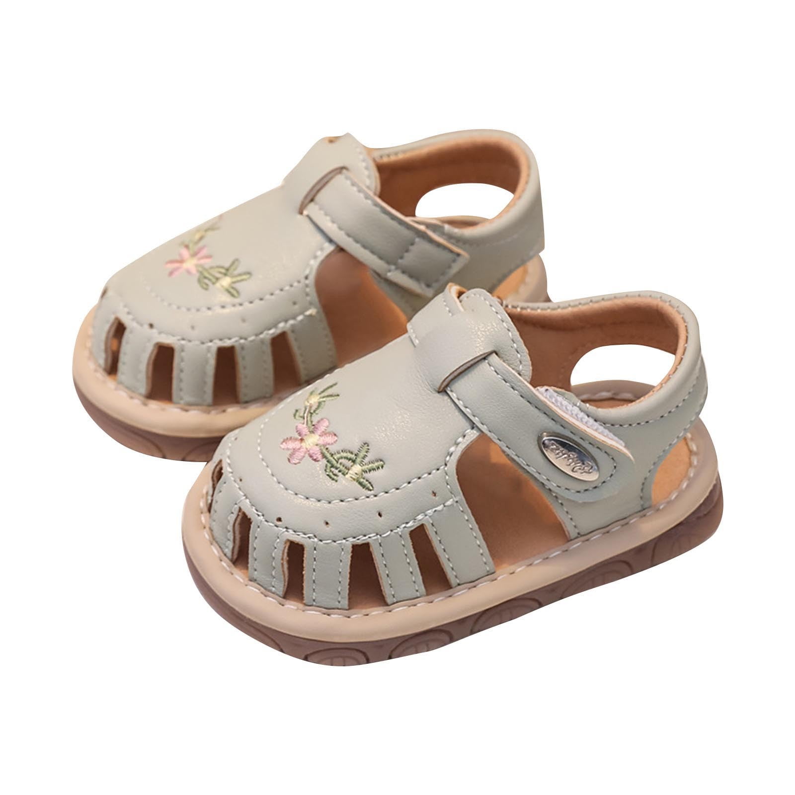 hzomhy Baby Flower Squeaky Sandals Soft Sole Non Slip Breathable ...