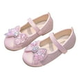 hzomhy Girls' Love Rhinestone Bow Shoes, Medium & Large Children (3-13 ...