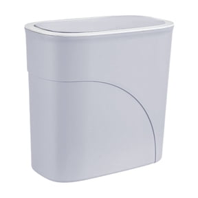 Dvruxg Slim Space-Saving Bathroom Trash Can, 8L Large Capacity Plastic ...