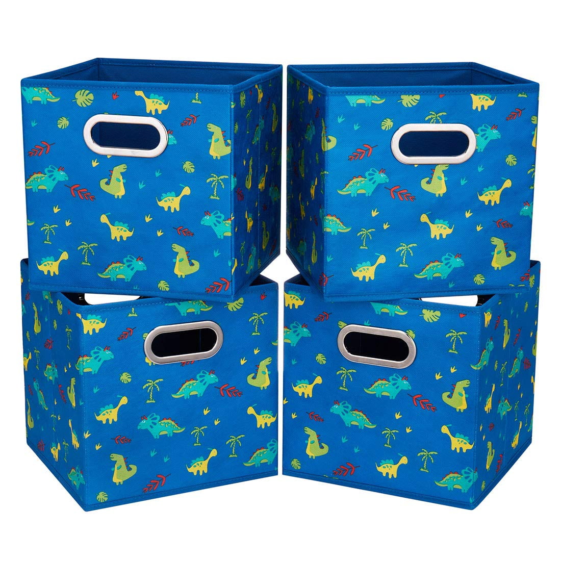 i BKGOO Cloth Storage Bins Set of 4 Thick Fabric Drawers Foldable Cubes ...