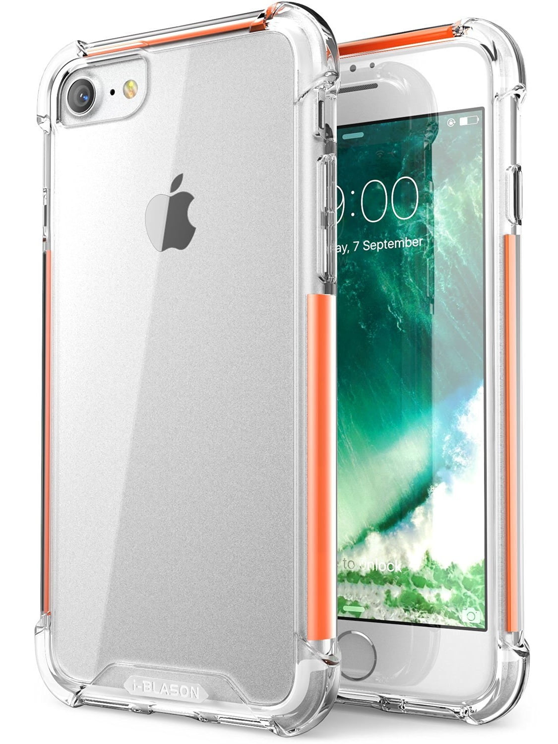 i-Blason- Apple iPhone 7 Case,Shockproof Case-Orange - Walmart Business ...