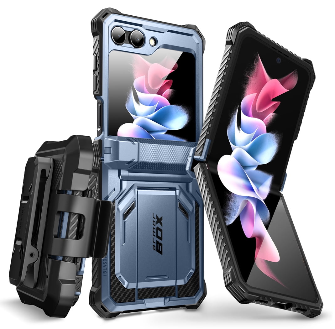 i-Blason Armorbox Case for Galaxy Z Flip 5 5G (2023), Full-Body, Shock Reduction, Bumper Tilt ...