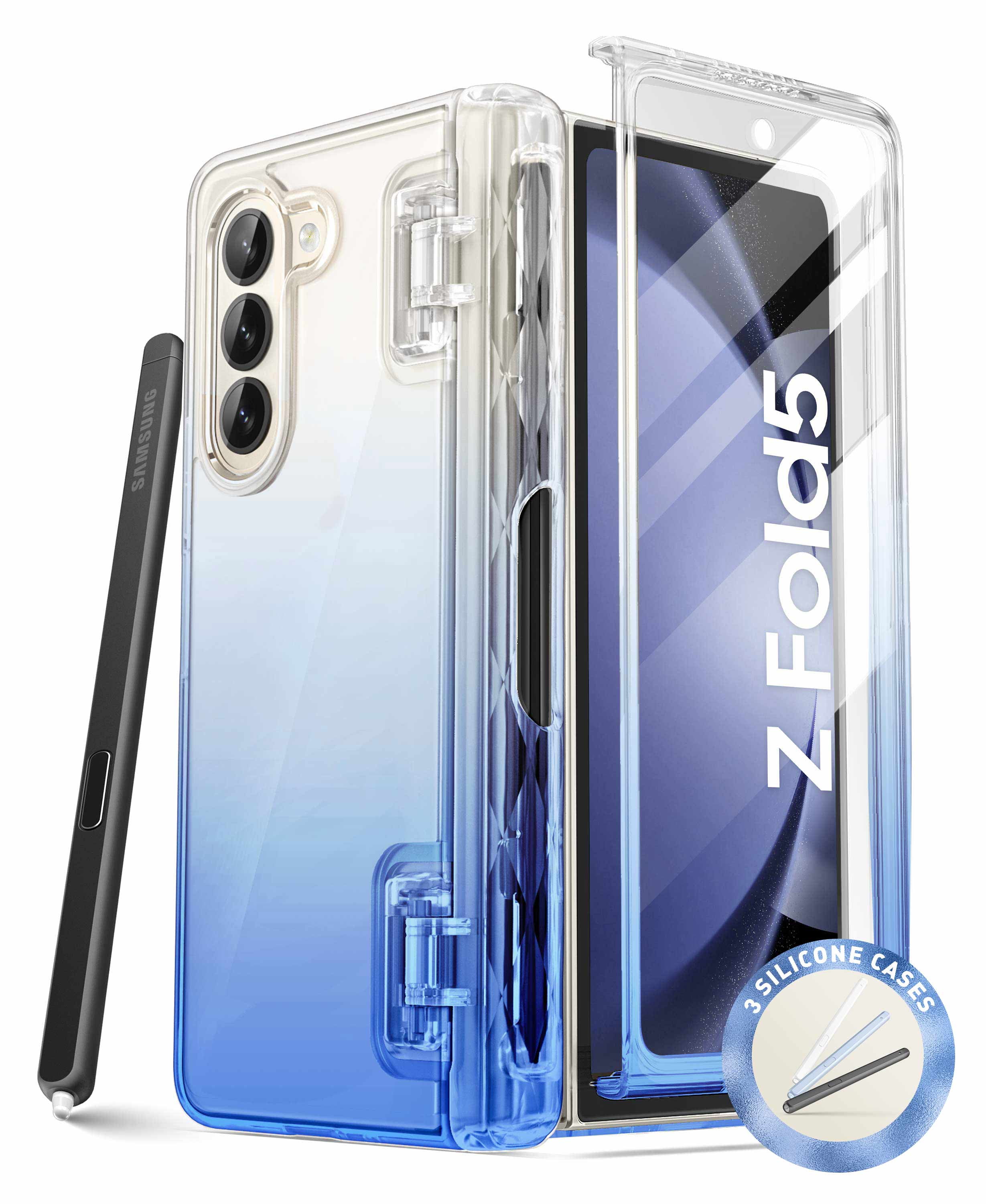 i-Blason Cosmo for Samsung Galaxy Z Fold 5 Case with Pen Holder, [Built ...