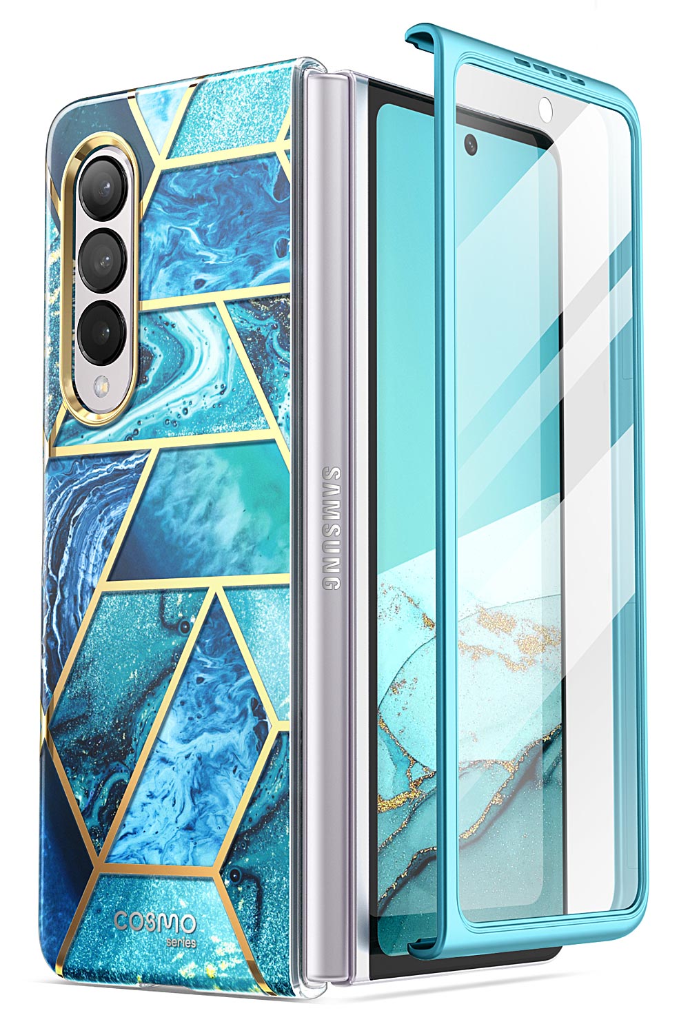 i-Blason Cosmo Series Case for Samsung Galaxy Z Fold 3 5G (2021), Slim Stylish Protective Bumper ...