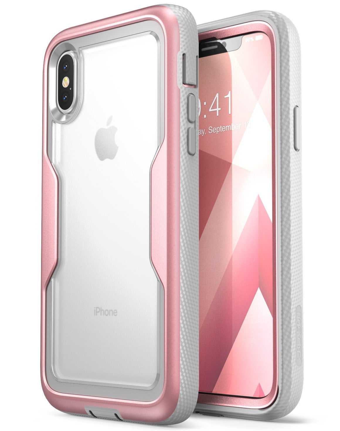 i-Blason iPhone X Case, [Heavy Duty Protection] [Clear Back] [Magma ...