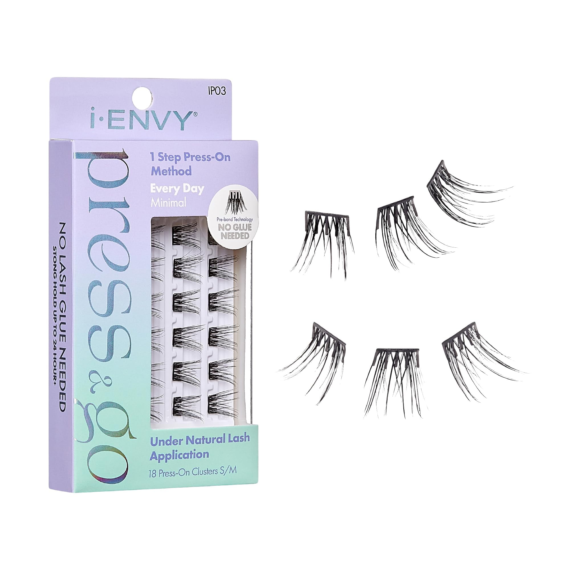 i-ENVY Press&Go Self-Adhesive Eyelashes, No Glue Needed False Eyelash ...