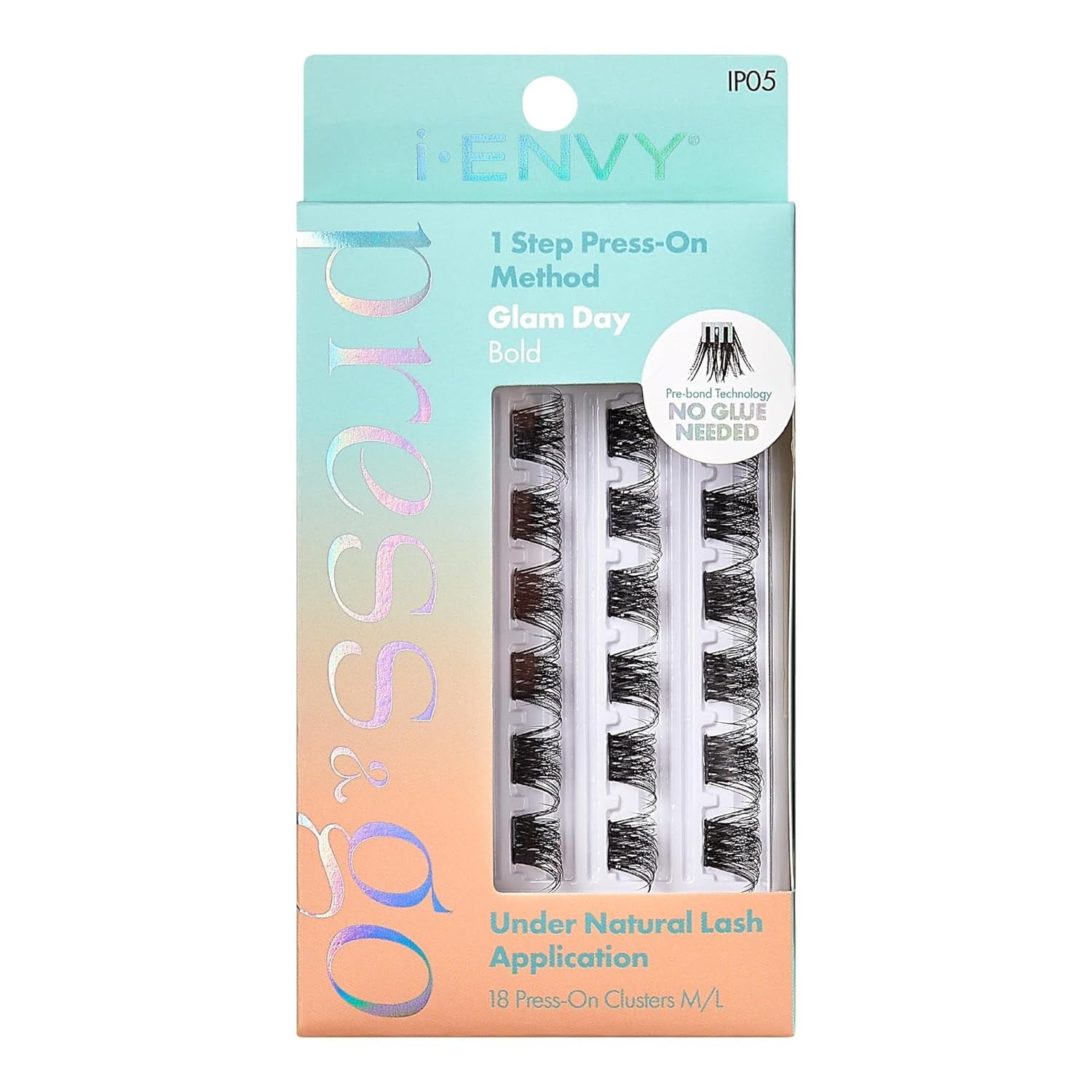i-Envy Press & Go Press on Cluster Lashes All-In-One Kit (IP05) Bold ...