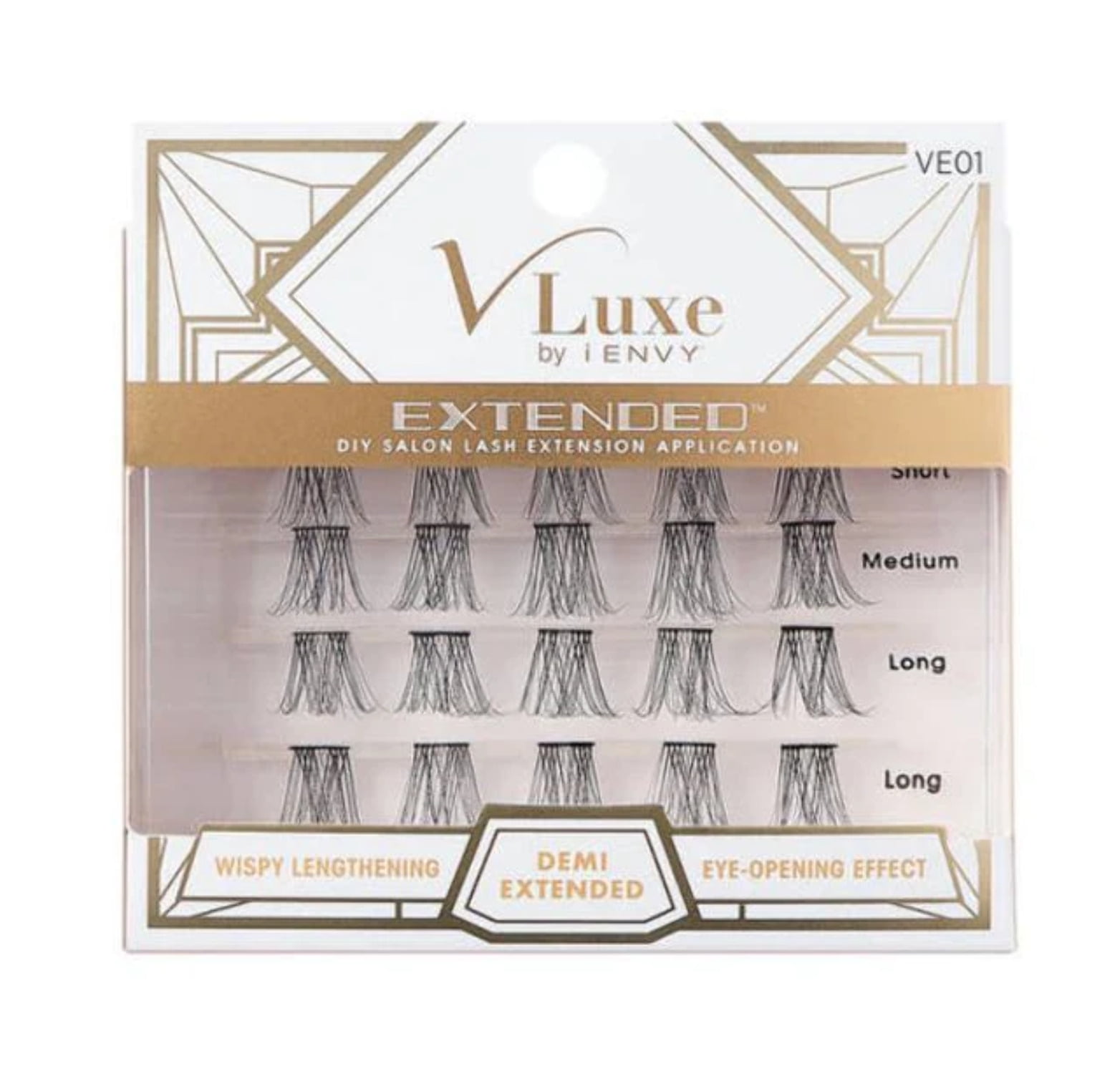 i-Envy V-luxe Extended Faux Mink Cluster Lashes - Wispy Fluffy - Walmart.com