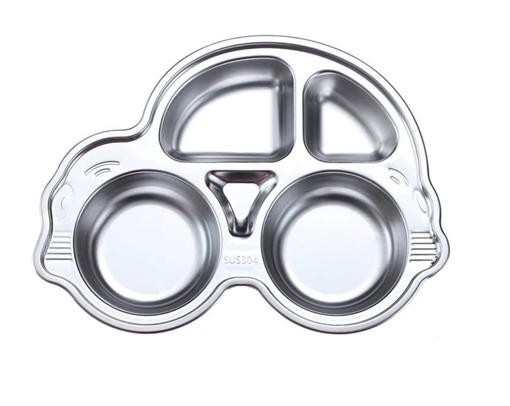 i Kito Cartoon Meal Plates 4section, Car Plates for Kids Meal Trays Set ...