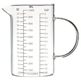 i Kito Large Glass Measuring Cup, 1000ML Liquid Measurement Beaker with ...