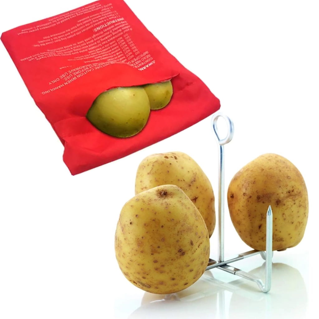 i Kito Potato Cooker Pouch, Kitchen Potato Cooking Bag & Rack Set 2pack ...