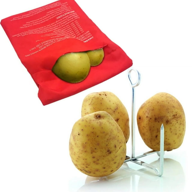 i Kito Potato Cooker Pouch, Kitchen Potato Cooking Bag & Rack Set 2pack ...